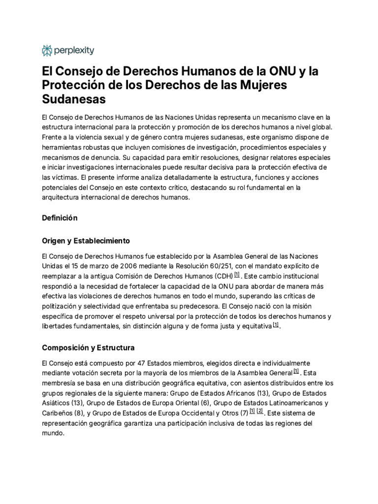 El Consejo de Derechos Humanos de La ONU y La Prot | PDF | Violación | Derechos humanos