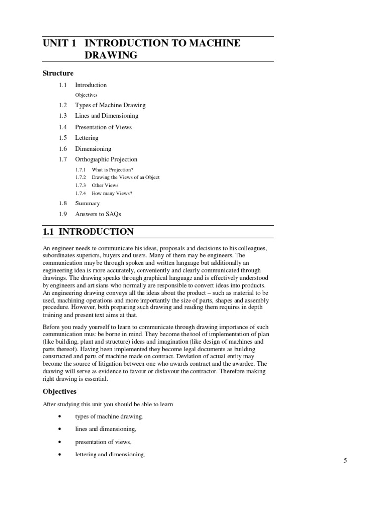 MACHIENDRAWINGUnit 1 | PDF | Technical Drawing | Cartesian Coordinate ...