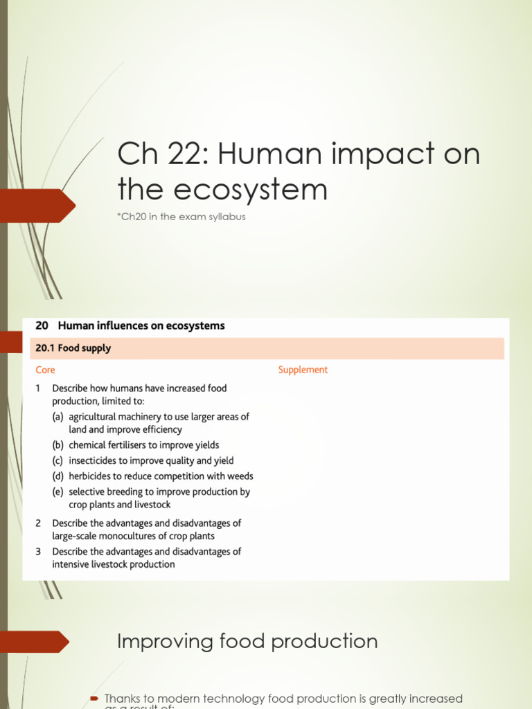 Ch22 Human Impact On The Ecosystem Updated PDF | PDF | Soil | Agriculture