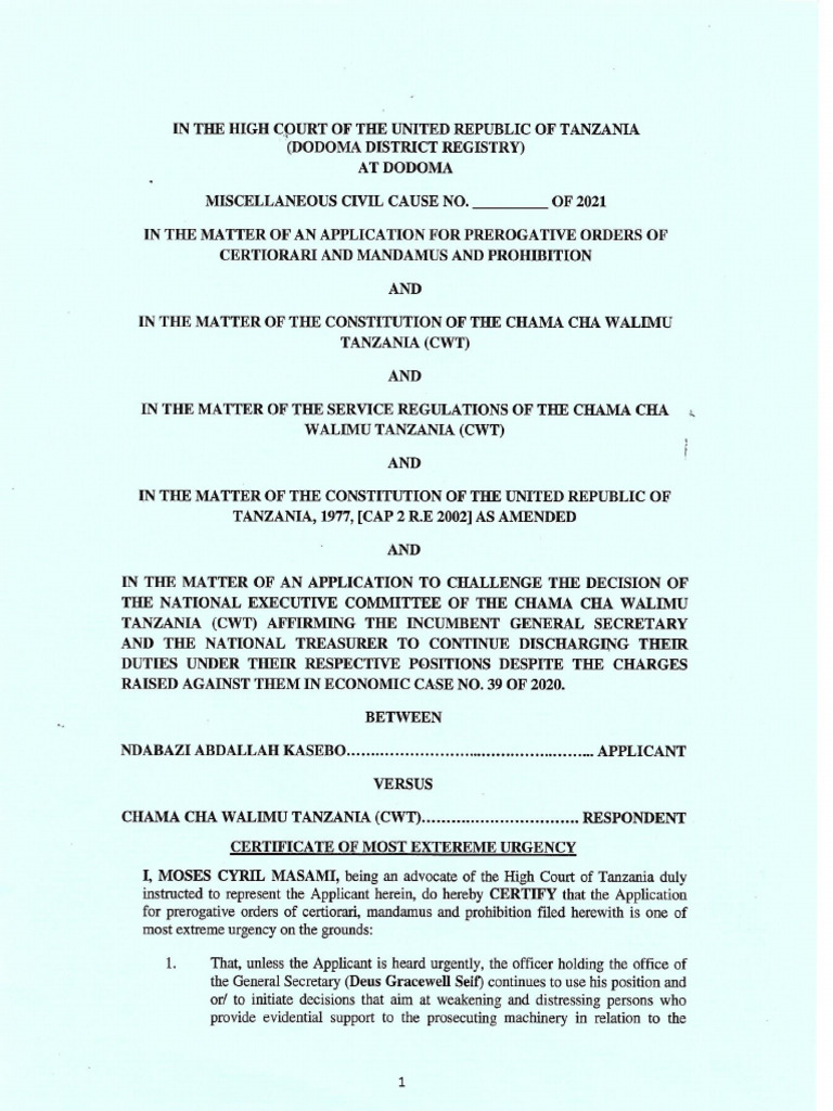 Application For Judicial Review CWT 19.08.2021.PDF 33 | PDF