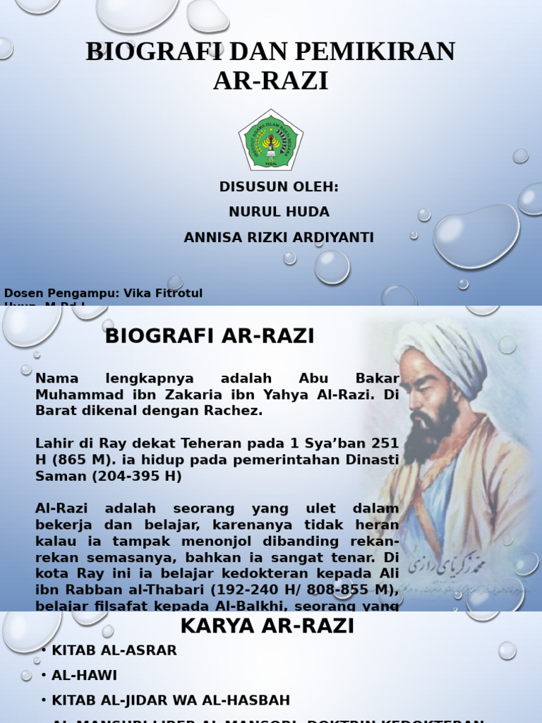 Biografi Dan Pemikiran Ar-Razi | PDF