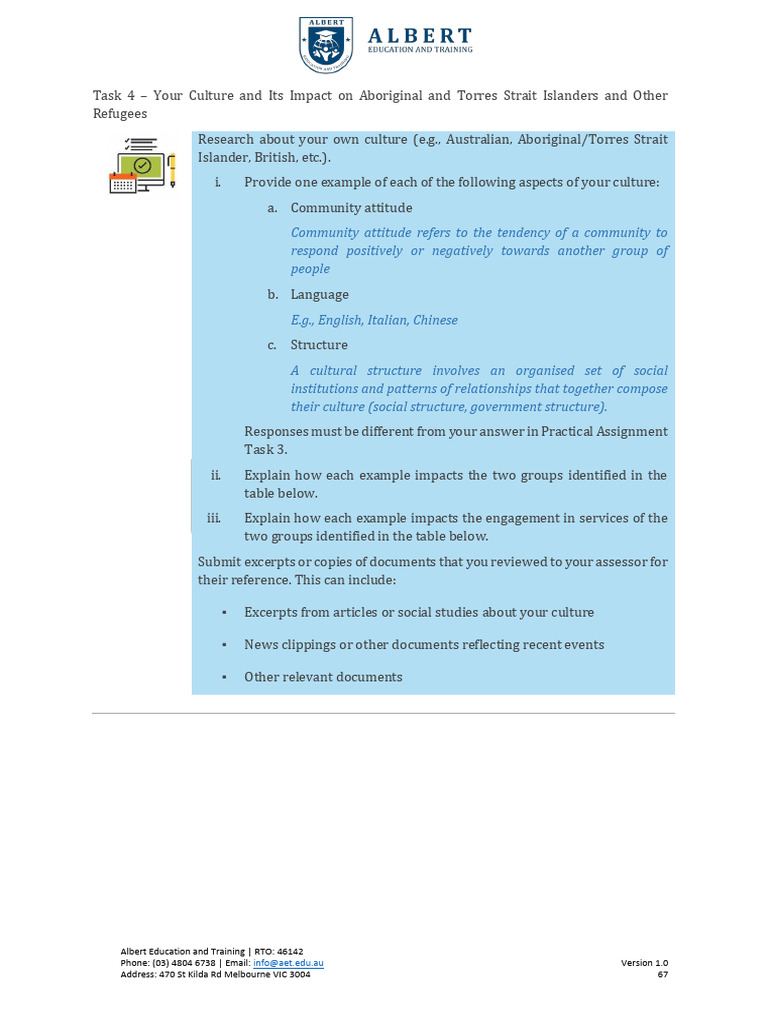 Assessment Workbook CHCDIV001 Done-22 | PDF | Indigenous Australians