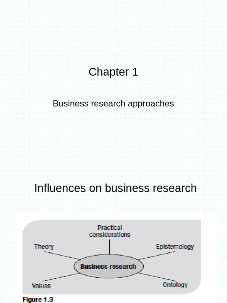 Chapter 1 - Business Research Approaches | PDF | Theory | Validity (Statistics)