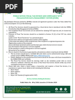 Public Notice 80 of 2024 Fiscal Tax Invoice Compliance With FDMS | PDF ...