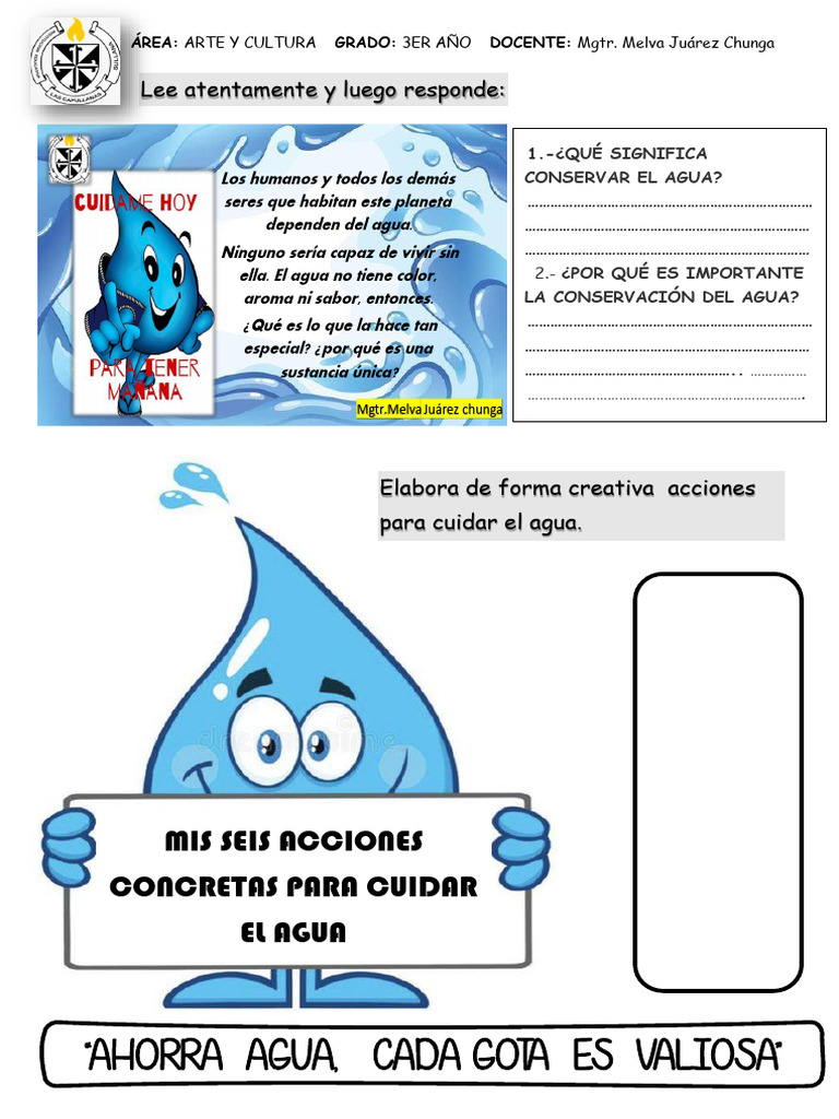 Ficha Agua 3ero | PDF