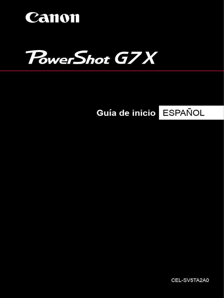 PowerShot G7 X Getting Started Guide ES | PDF | Informática