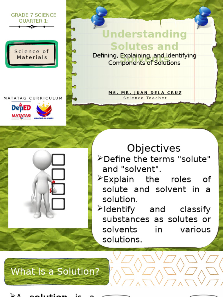 Q1 Solute and Solvent | PDF