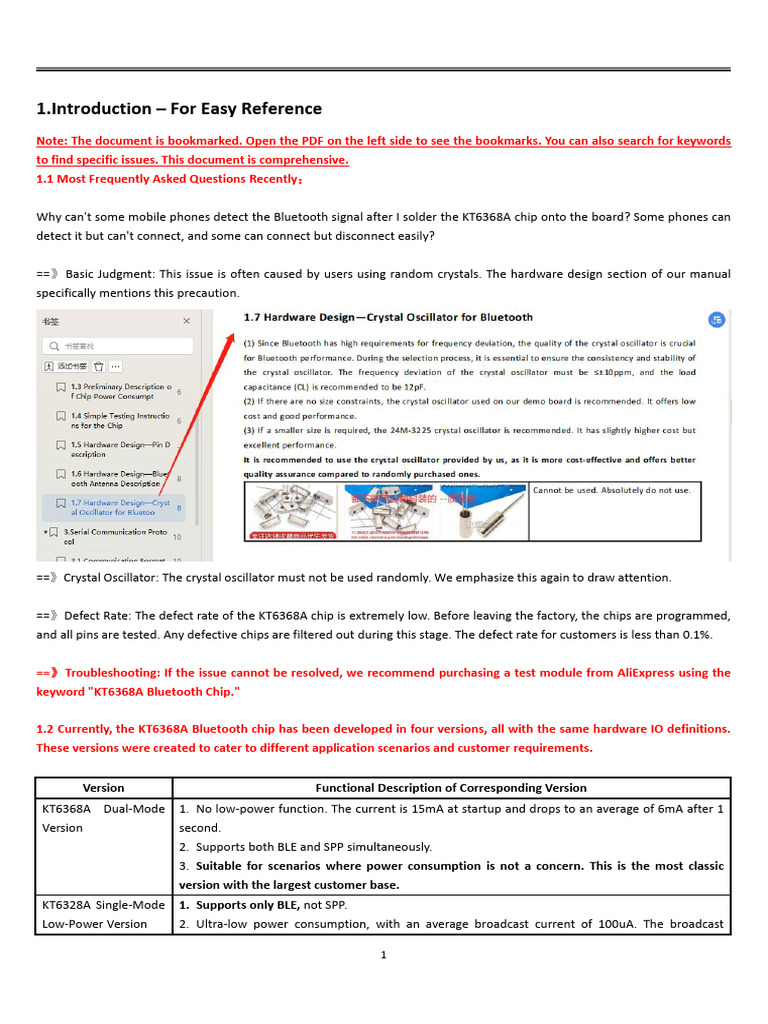 KT6368A Bluetooth Chip FAQs (Updated To 55 Questions) | PDF | Bluetooth | Bit Rate