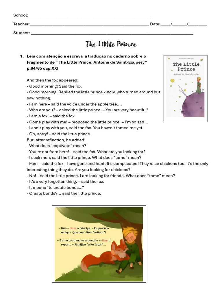 Little Prince: Key Characters & Themes | PDF