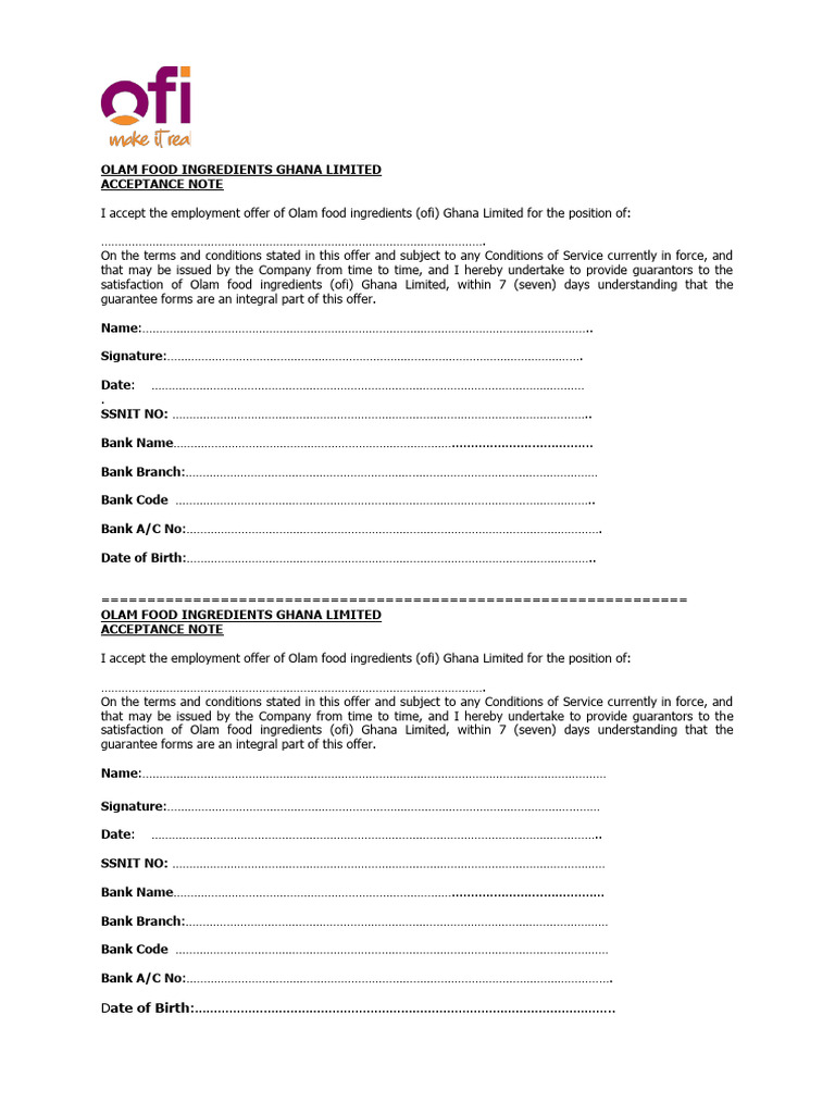 ACCEPTANCE NOTE | PDF