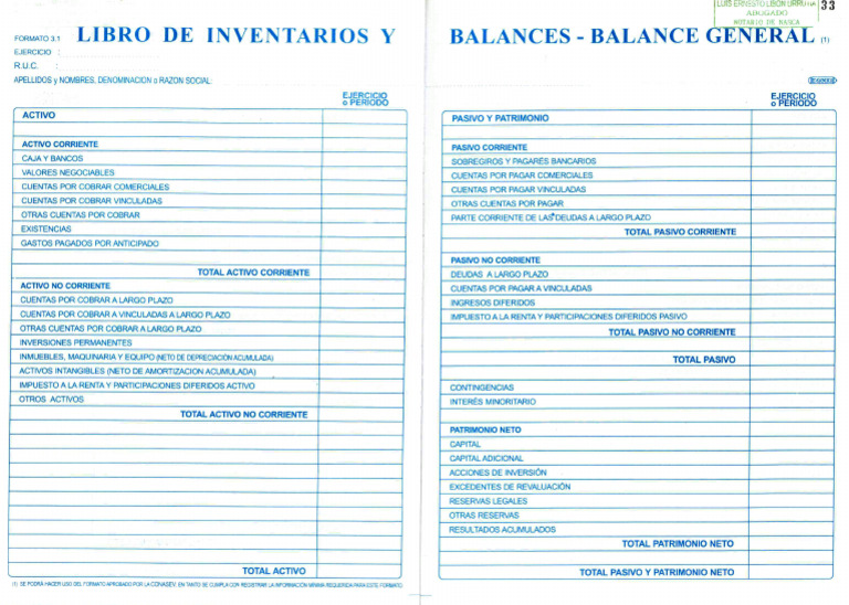 Libro de Inventario y Balance | PDF