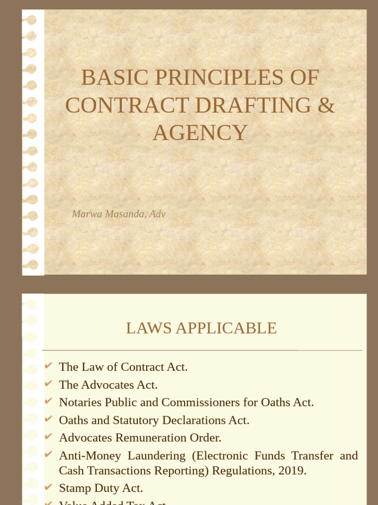 Contract Drafting Essentials Guide | PDF | Law Of Agency | Breach Of ...
