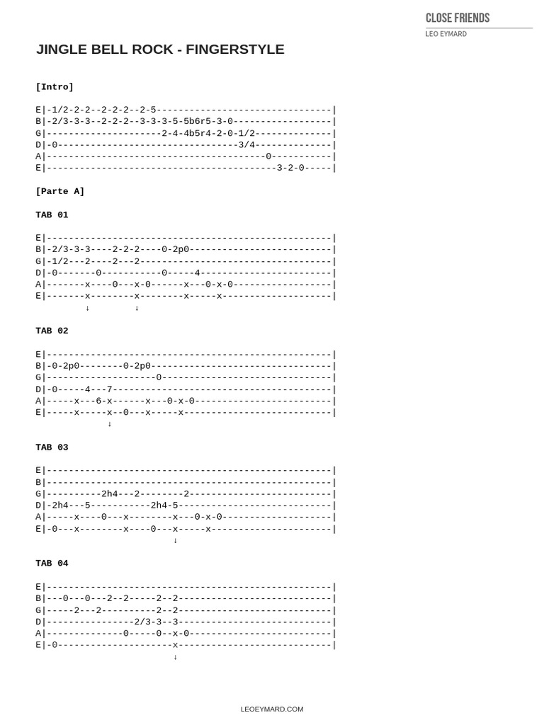 Jingle Bell Rock (Fingerstyle) | PDF