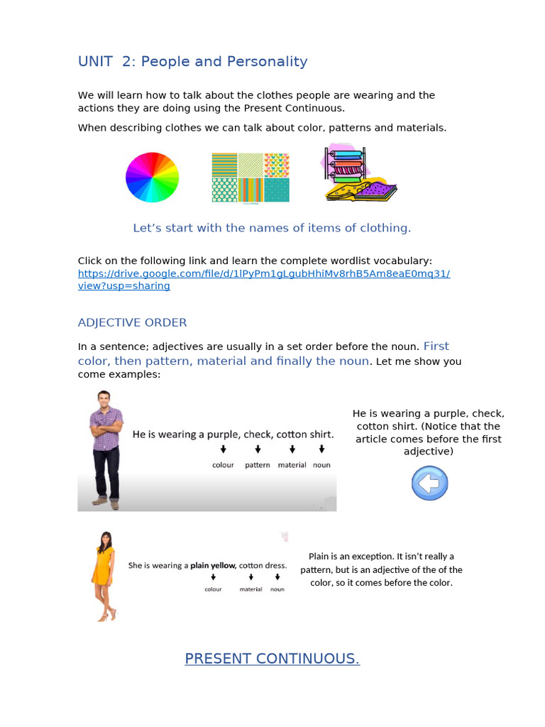 Friends and Family - Adjective Order | PDF