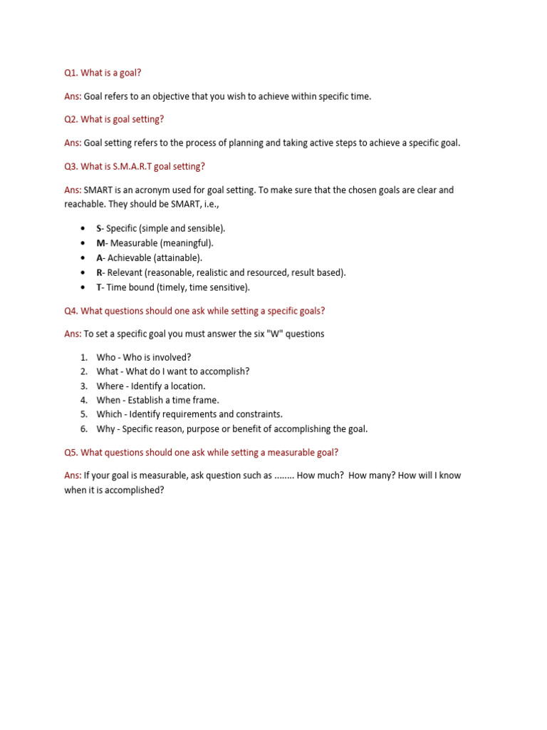 Assignment Self Regulation Goal Setting | PDF