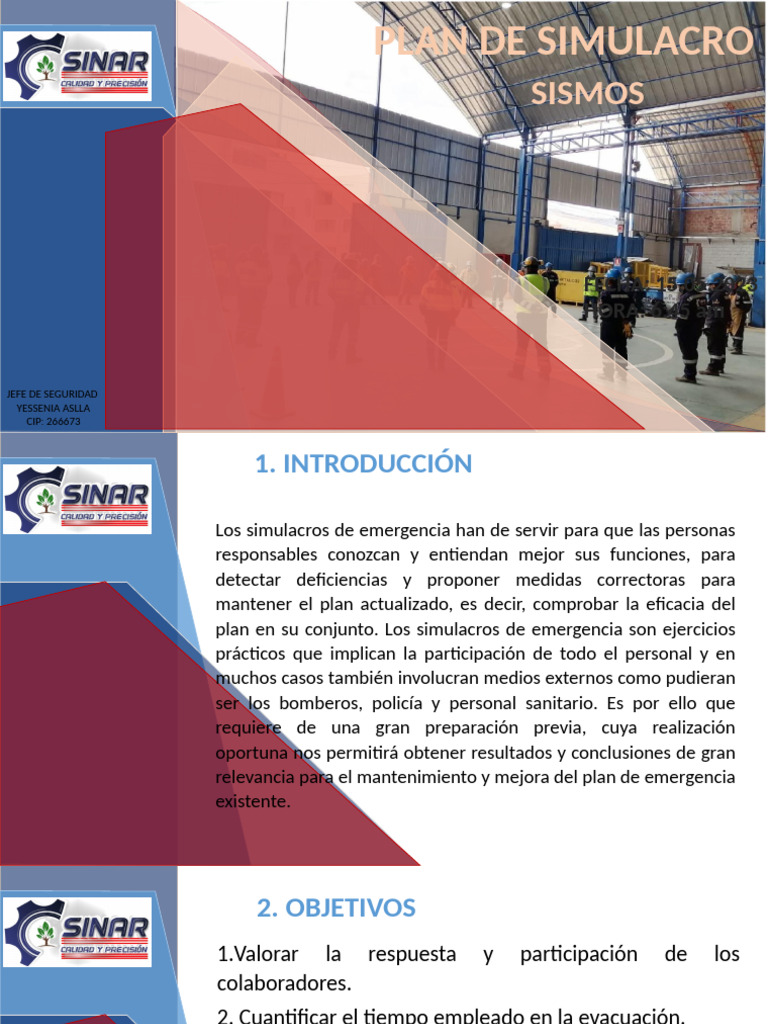 Plan de Simulacro de Sismos | PDF