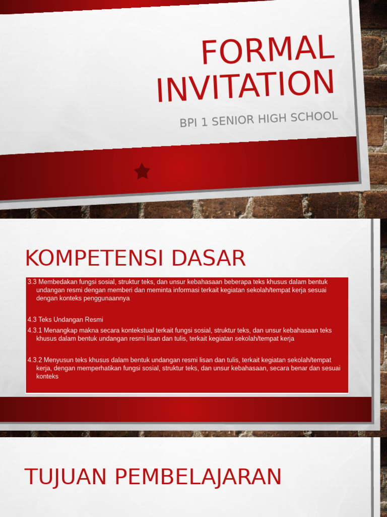 Formal Invitation | PDF