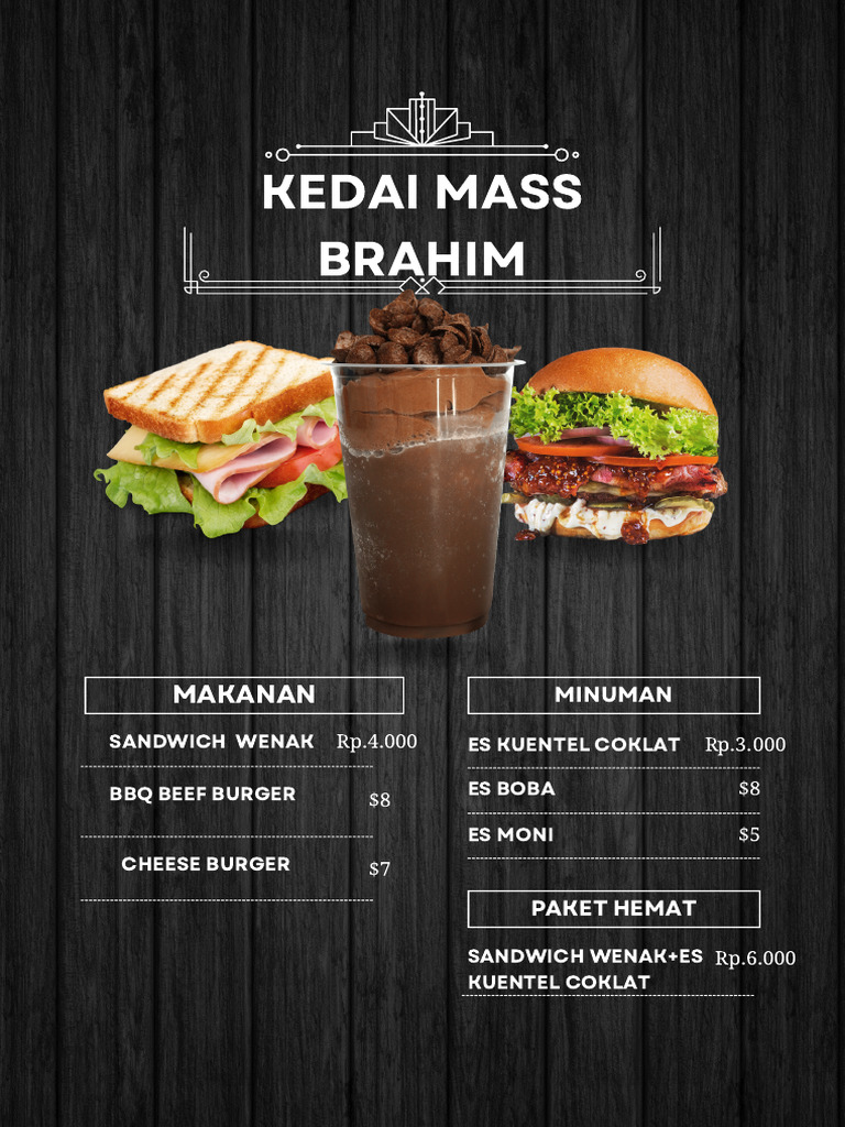 Coklat Modern Menu Kedai Kopi | PDF
