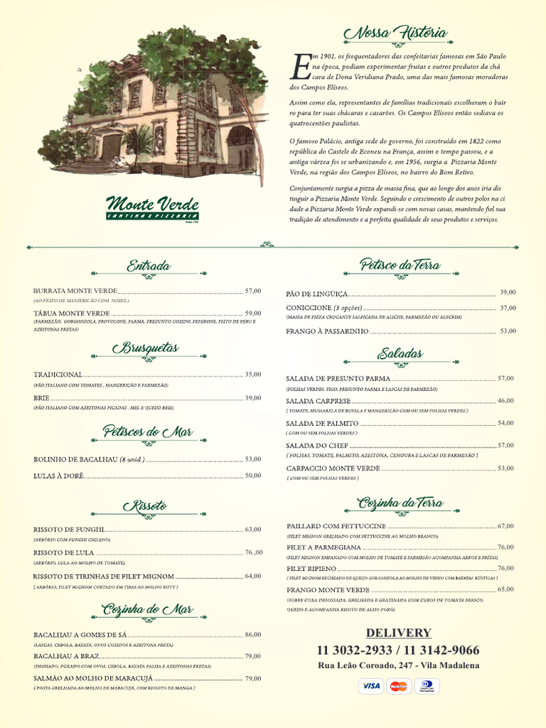 Cardápio Monte Verde Pizzaria | PDF | Sobremesas | Alimentos