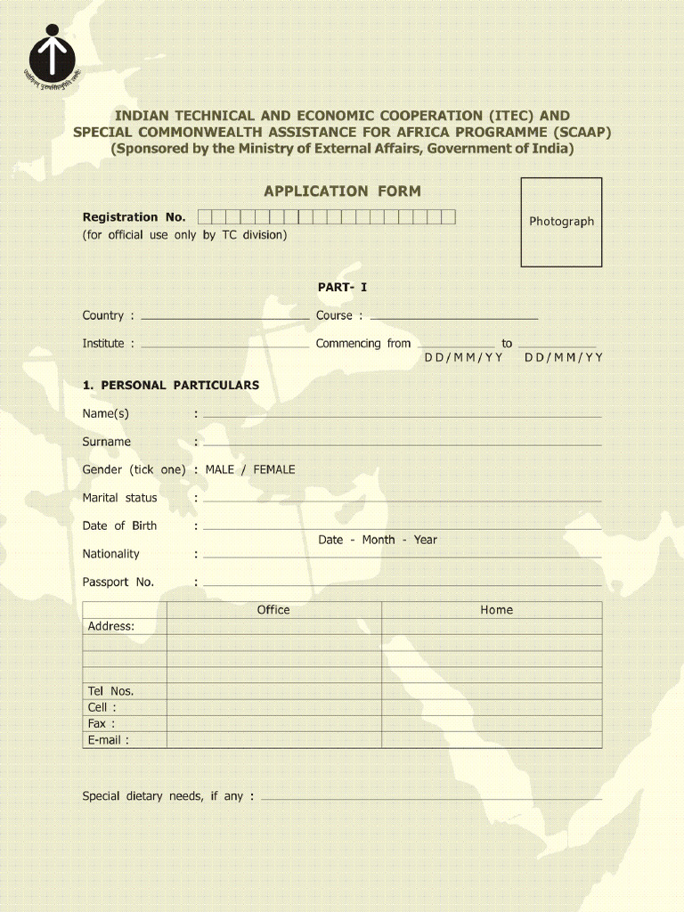 Itec - 2010-11 - Application Form | PDF