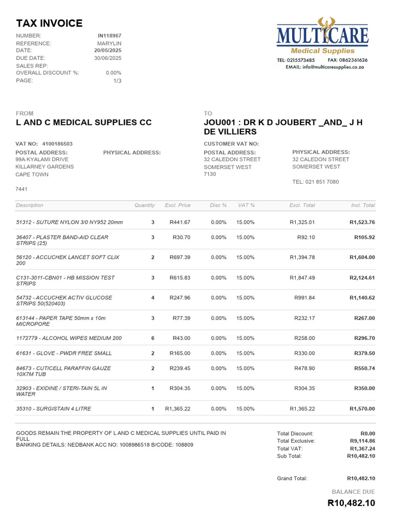 Tax Invoice and Delivery Note - IN118967 | PDF | Taxes | Government ...