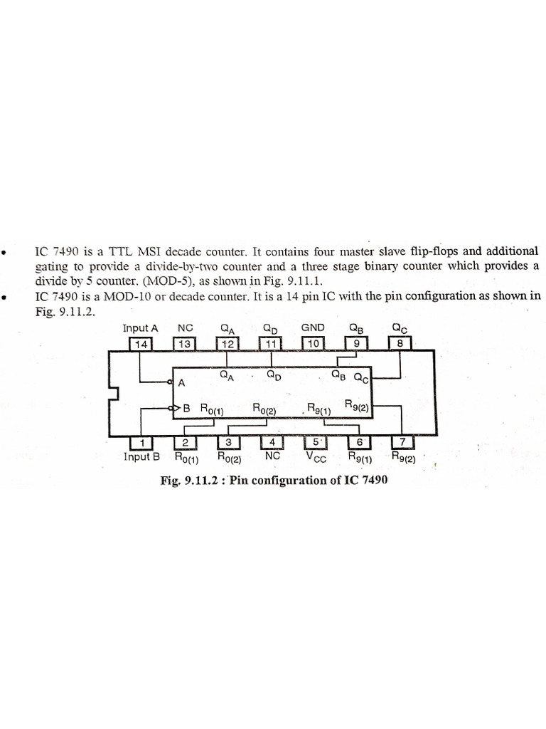 IC 7490 As Decade Counter. | PDF