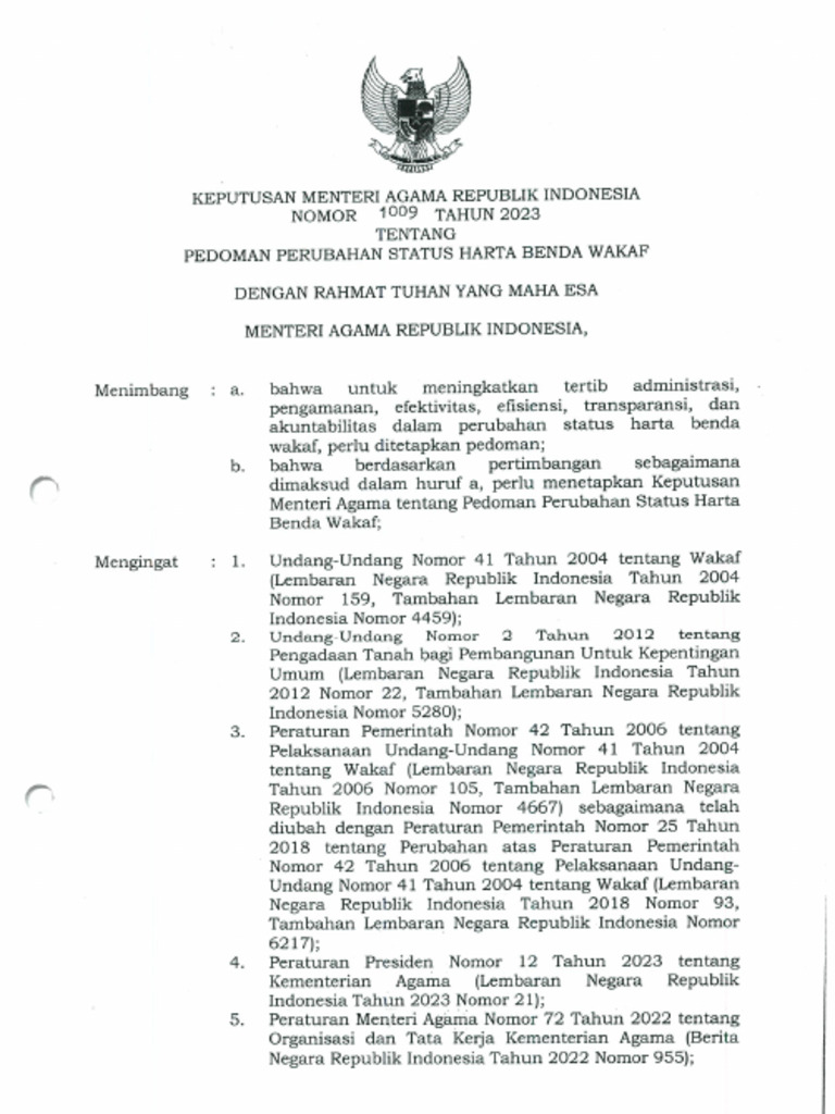 KMA No 1009 Tahun 2023 Pedoman Ruislagh | PDF