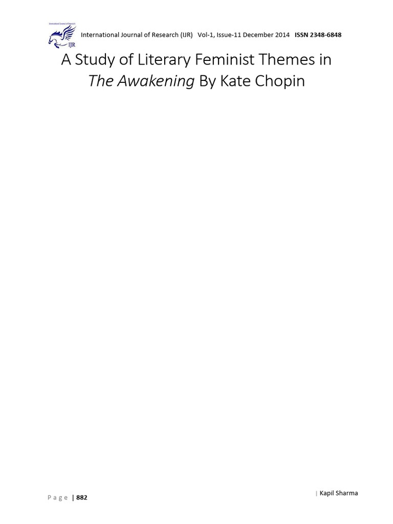 Feminist Themes in Chopin's The Awakening | PDF | The Awakening (Chopin ...