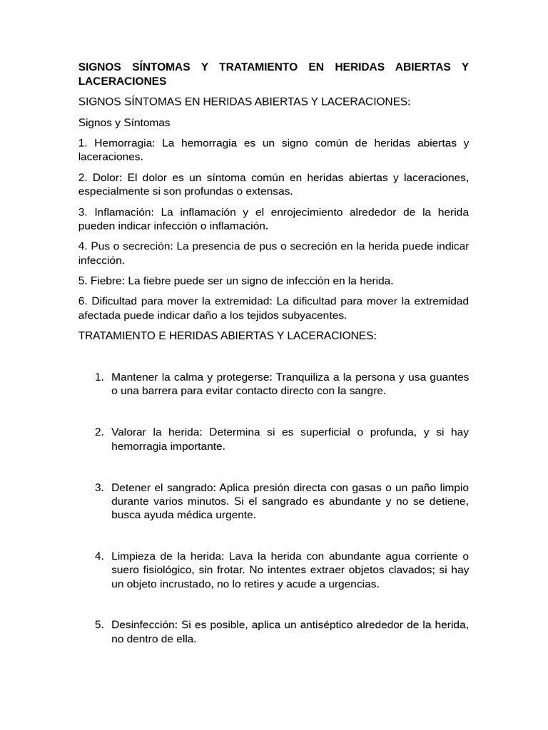 Trabajo Práctico | PDF | Herida | Enfermedades y trastornos