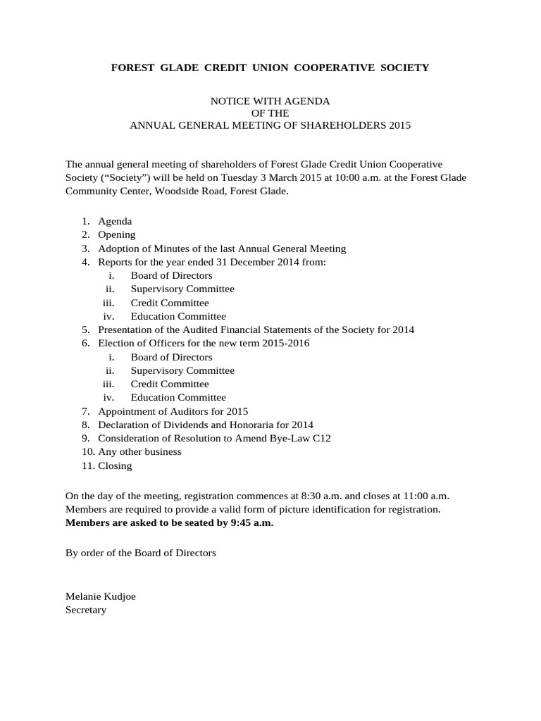 Edpm Notice With Agenda | PDF