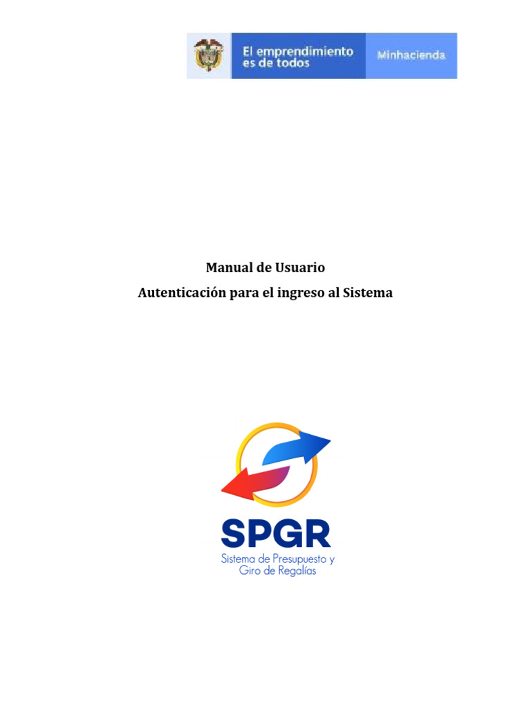 Guía de Autenticación SPGR 1.3 | PDF | Contraseña | Autenticación