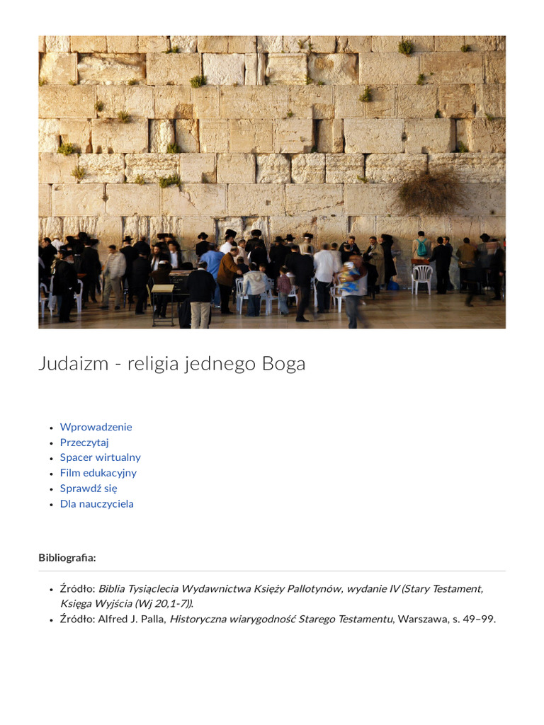 Judaizm Religia Jednego Boga | PDF
