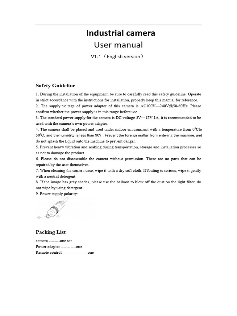 Yizhan Camera User Manual V1.1 | PDF | Exposure (Photography) | Power ...