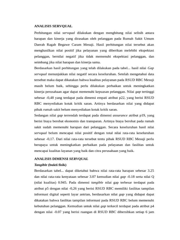 ANALISIS SERVQUAL Bab V | PDF