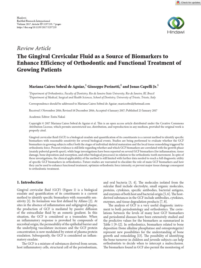 BioMed Research International - 2017 - de Aguiar - The Gingival ...