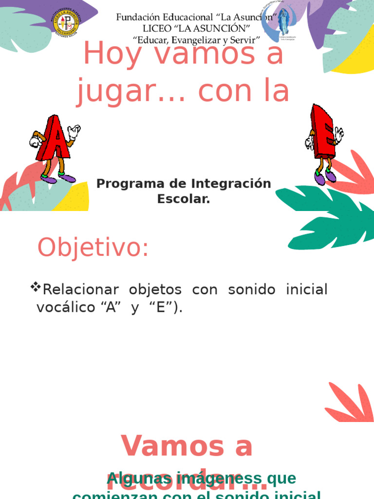 Sonido Inicial Vocal A Y E Danavi | PDF