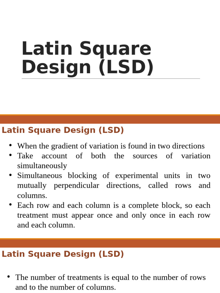 07 - Latin Square Design (LSD) - 1 | PDF | Errors And Residuals | Mean ...