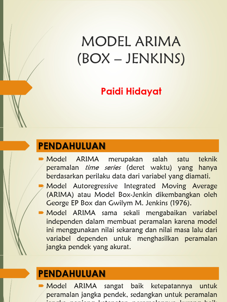 Model Peramalan ARIMA dan Box-Jenkins | PDF