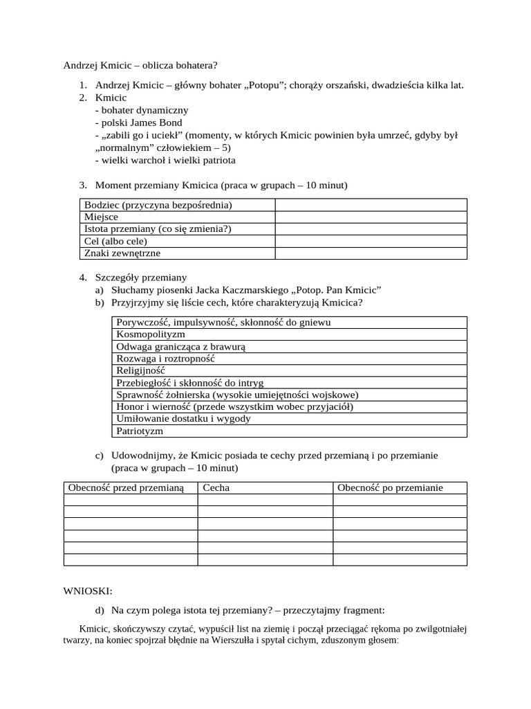 Potop - Andrzej Kmicic | PDF
