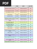 CIE May June 2025 Zone 4 Time Table | PDF