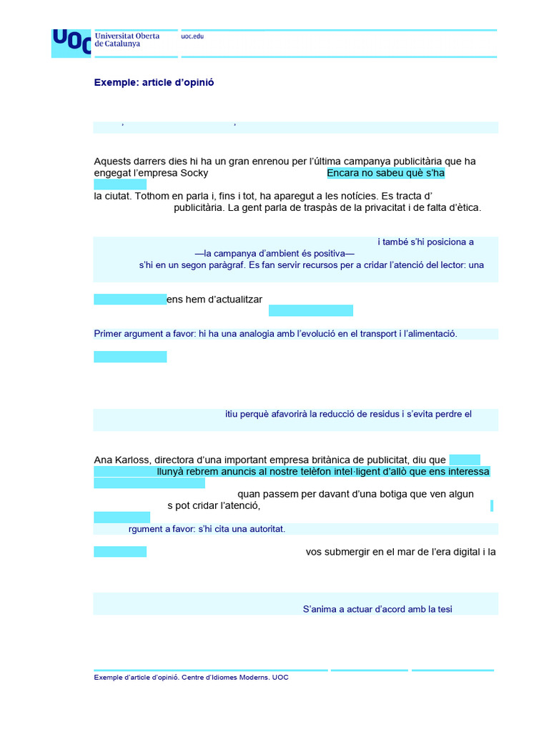 Exemple Article D Opinio | PDF