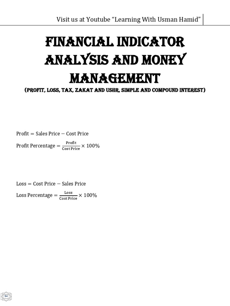 Ddc91b Money Management | PDF | Prices | Profit (Economics)