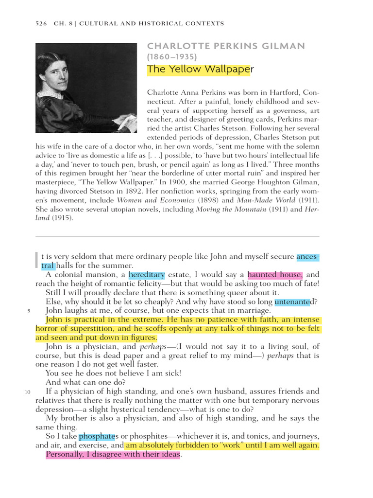 Gilman The Yellow Wallpaper | PDF