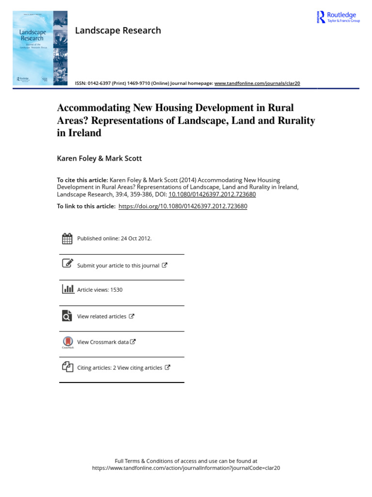 Accommodating New Housing Development in Rural Areas | PDF | Landscape ...