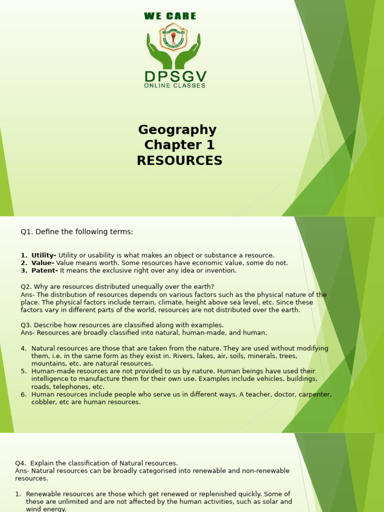 Resources Assignment | PDF | Resource | Nature