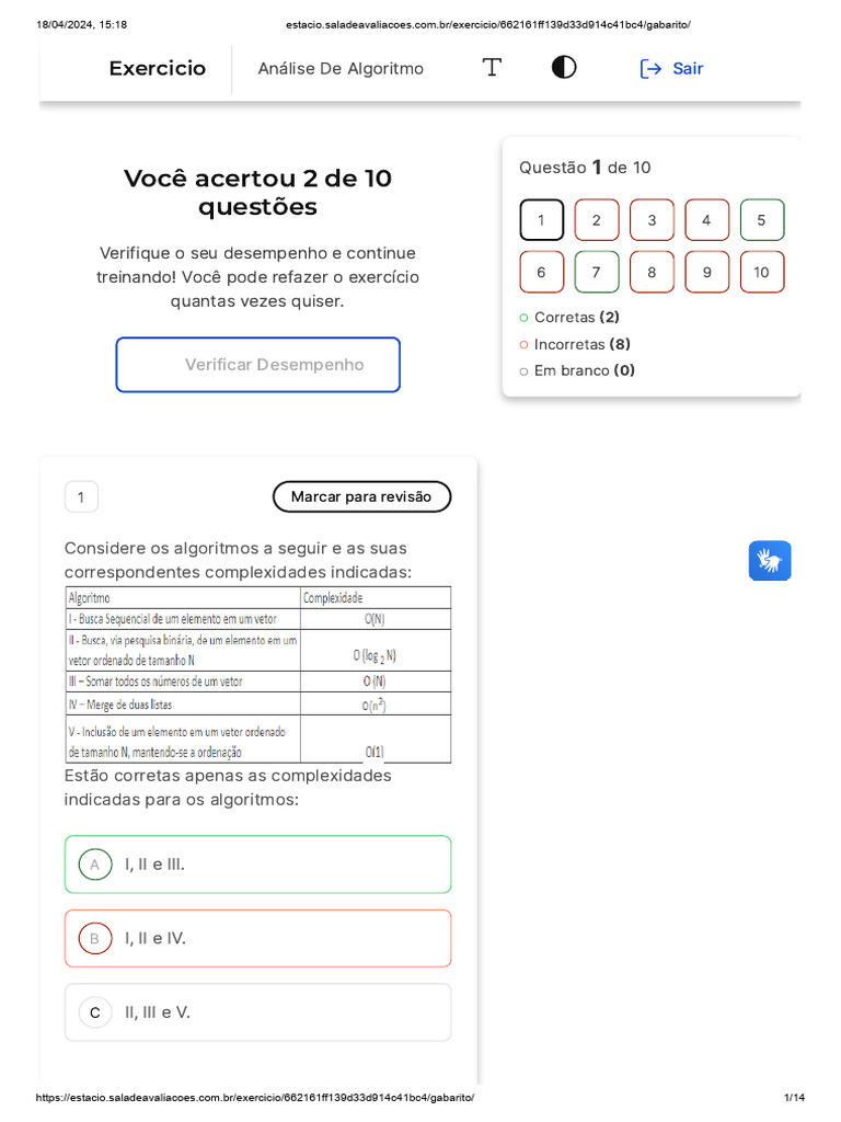 Exercicios Algoritmos e Complexidade | PDF | Algoritmos | Matemática aplicada