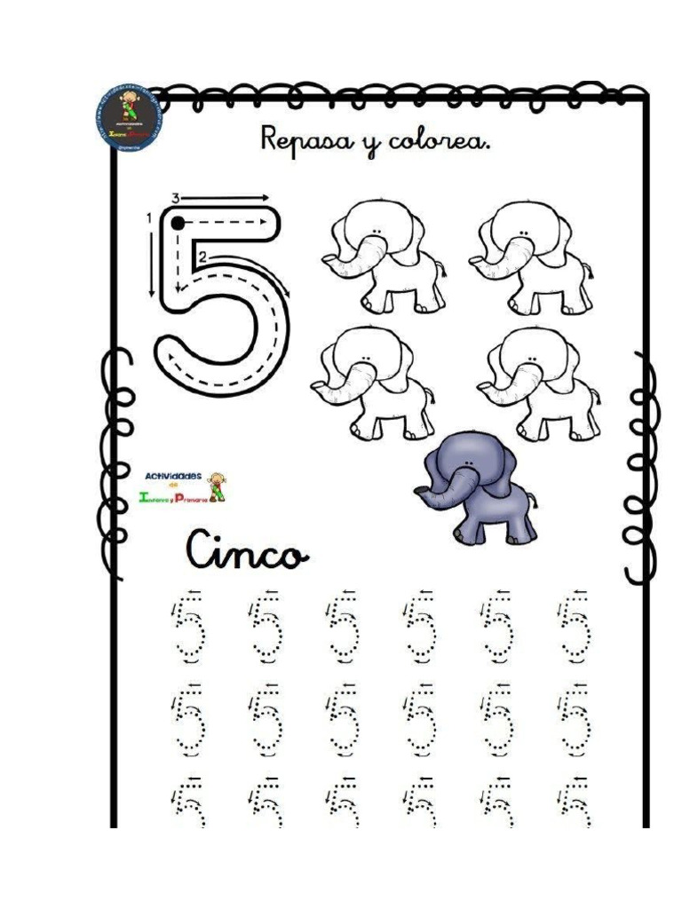 Numero 5 Líneas Segmentadas | PDF