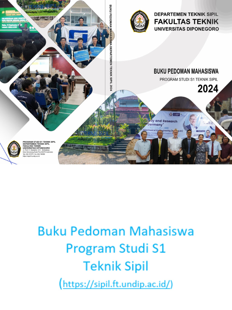 Buku Pedoman Mahasiswa Prodi s1 Teknik Sipil 2024 | PDF