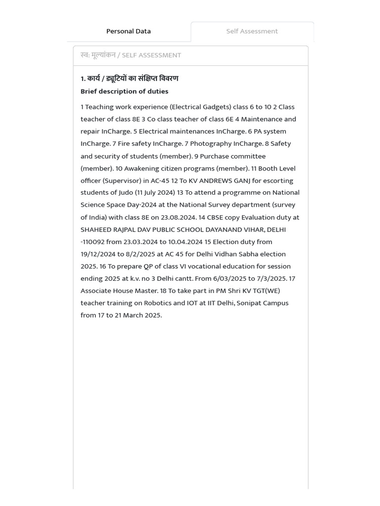 APAR Configration - KVS SAMAGAM | PDF | Performance Appraisal | Lesson Plan