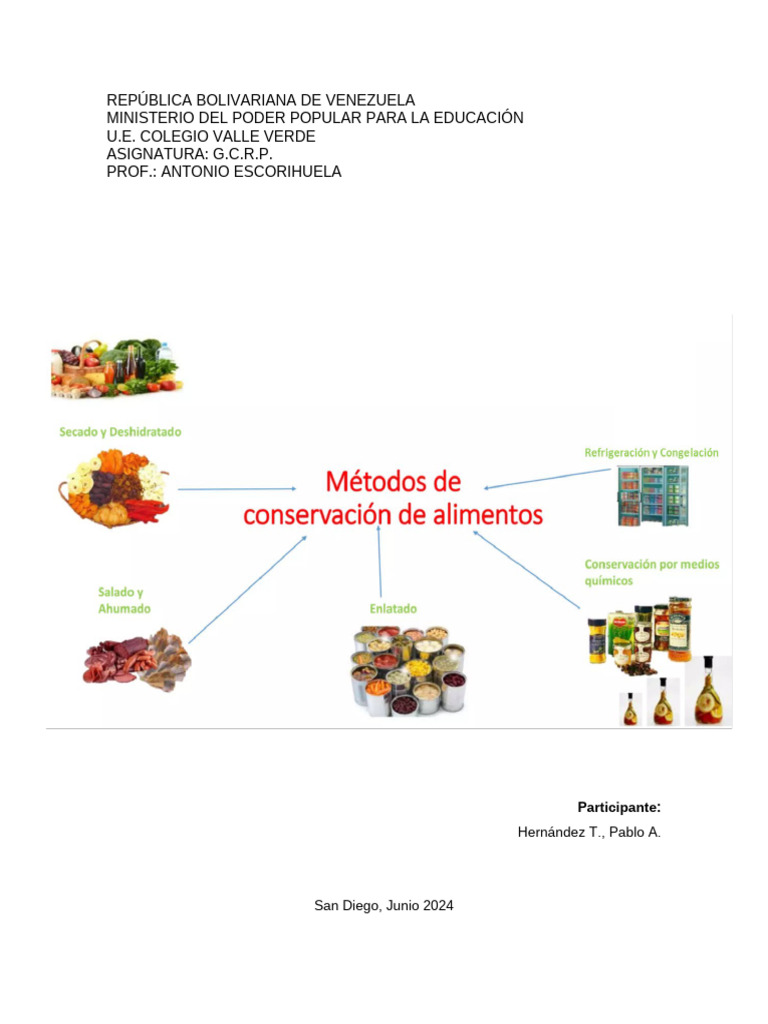 Conservacion de Los Alimentos | PDF | Alimentos | Conservación de los ...